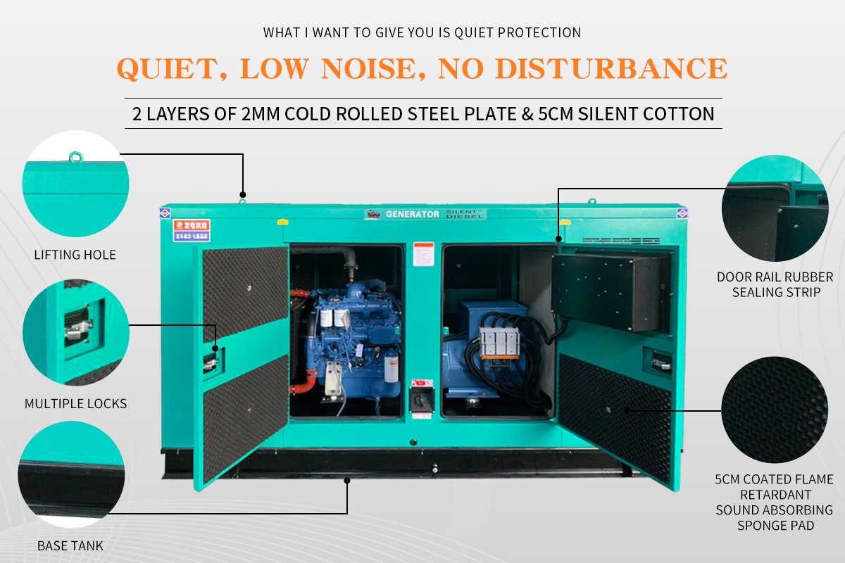 500KVA 400KW Silent Diesel Generator Set